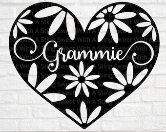 Grandma Heart Mandala SVG | Floral Grandma Shirt | Grandma Gifts ...