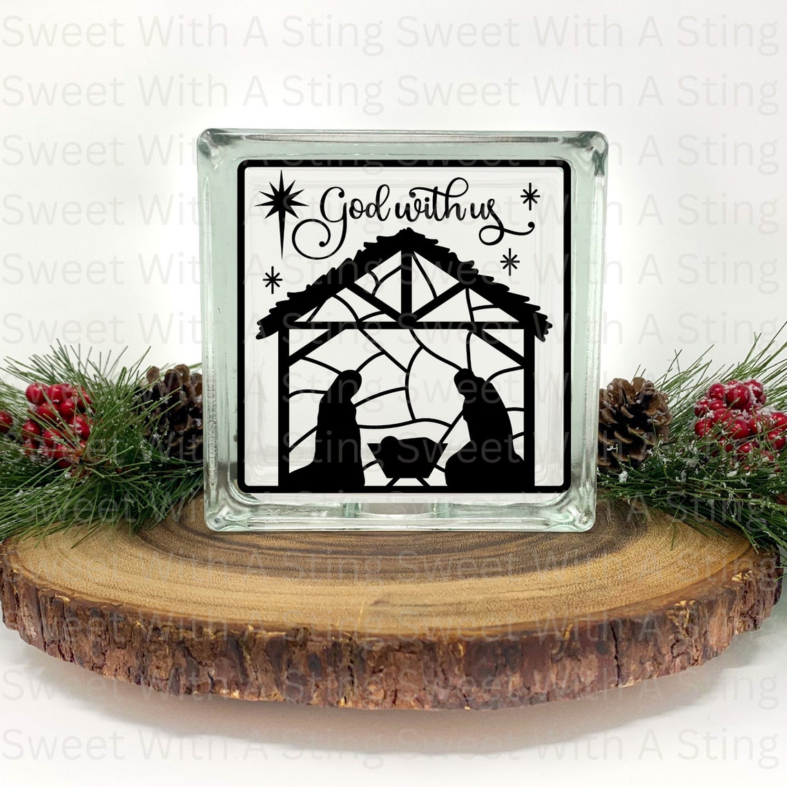 Nativity Glass Block SVG | Glass Block Christmas Designs | Nativity ...