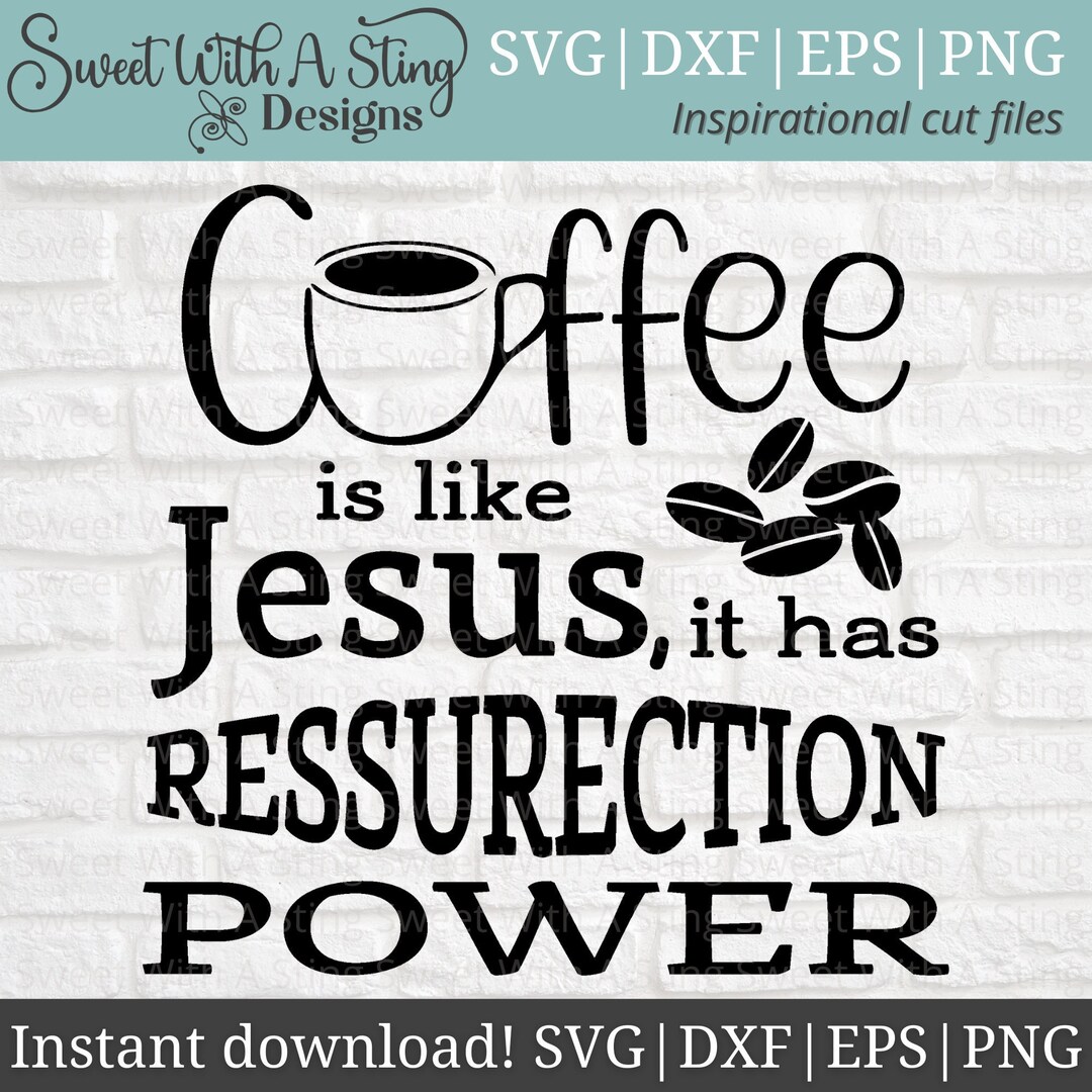 Coffee and Jesus SVG Coffee Jesus Sign Funny Coffee Shirt - Etsy