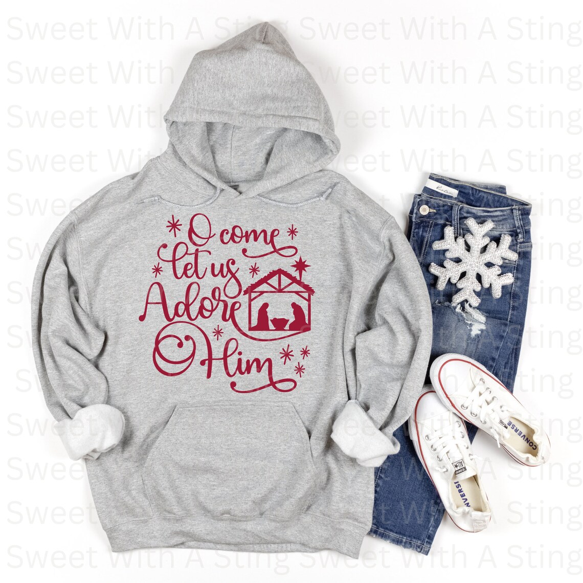 O Come Let Us Adore Him SVG Glass Block Christmas SVG Religious Christmas SVG Christmas Design ...