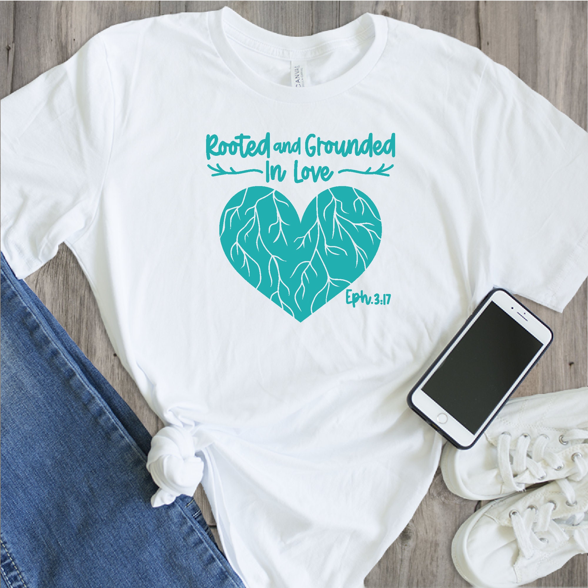 Rooted and Grounded in Love | Bible Verse SVG | Christian SVG Design ...