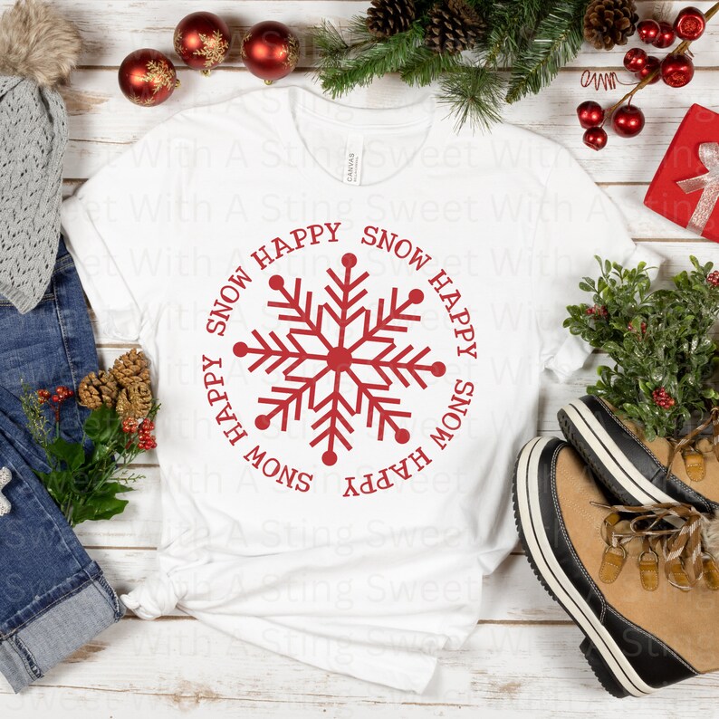 Winter SVG for Shirts | Snowflake SVG File | Snow SVG Sign | Glass ...