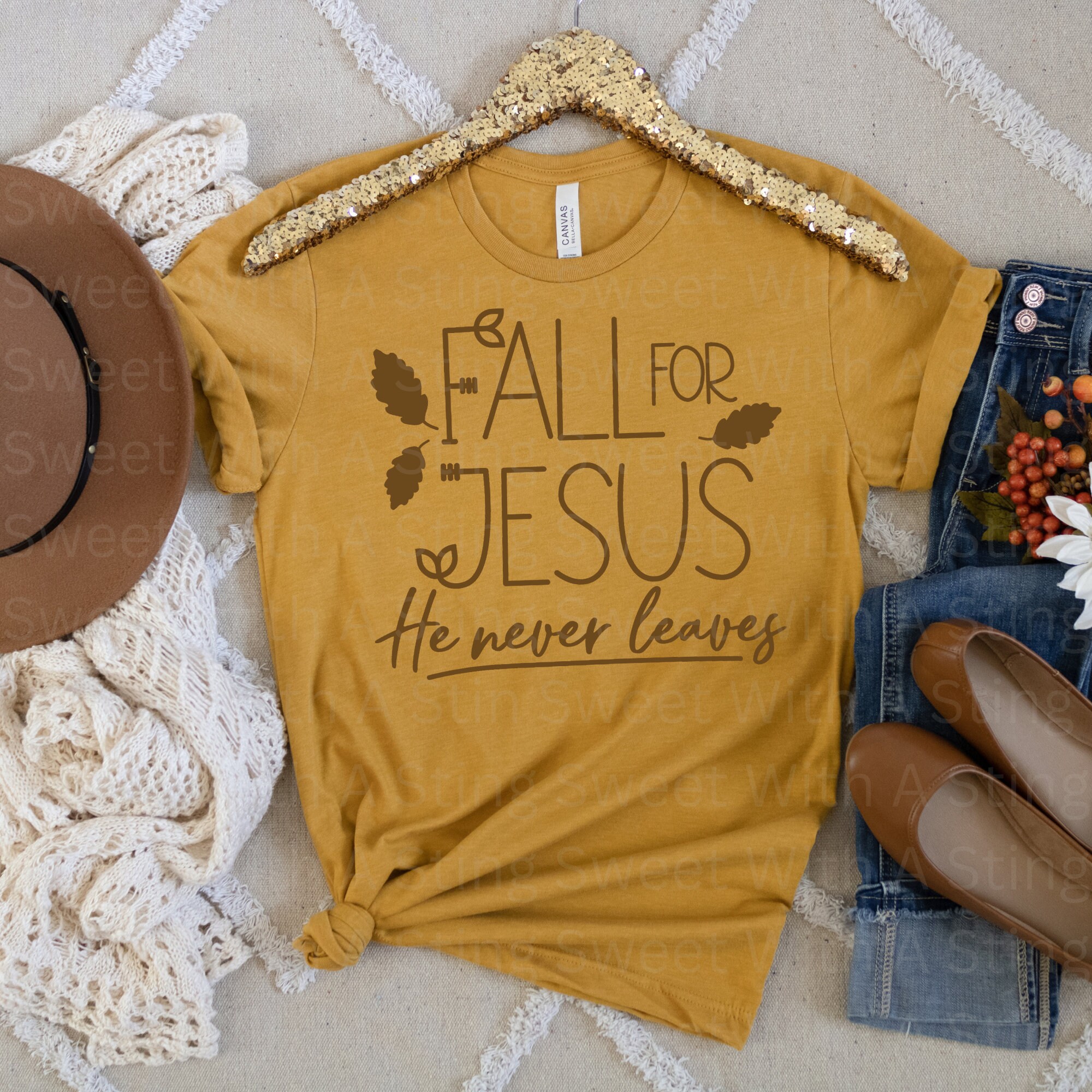 Fall for Jesus He Never Leaves SVG Fall for Jesus Shirt Fall SVG ...