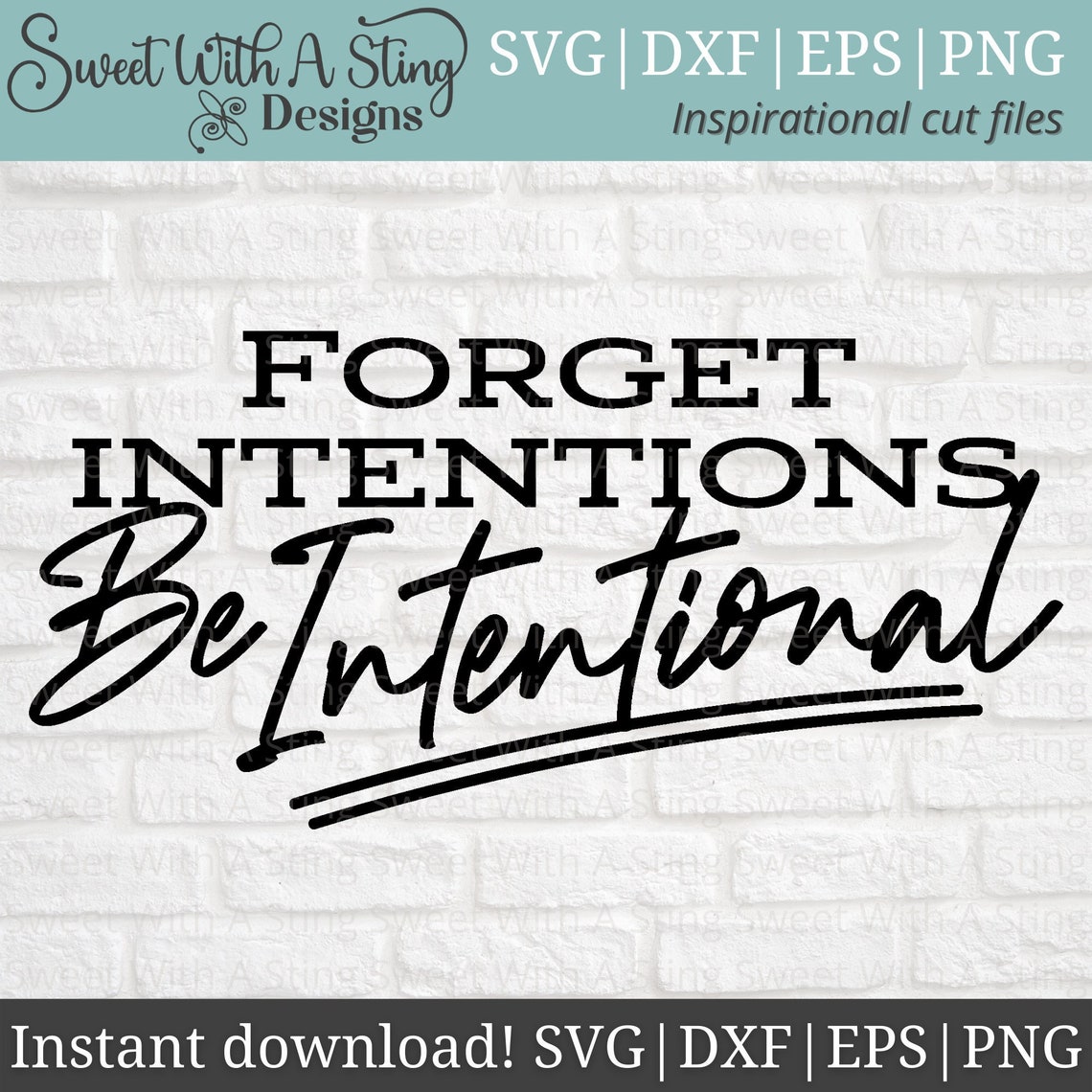 Be Intentional SVG Motivational SVG Inspirational SVG - Etsy