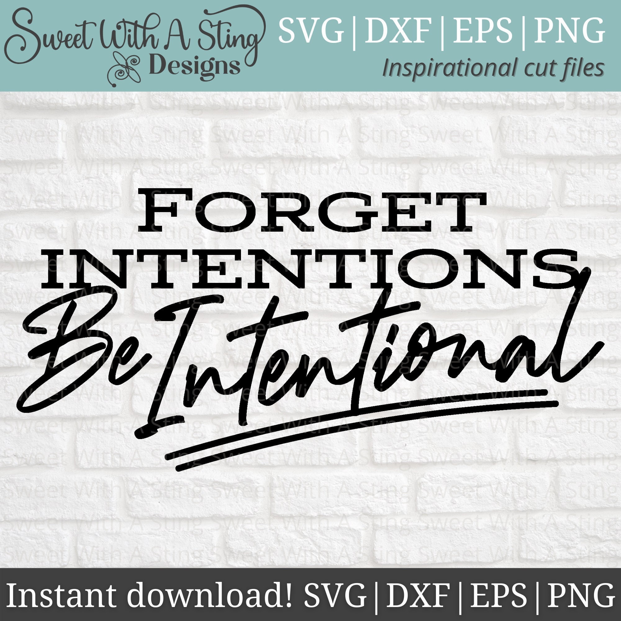 Be Intentional SVG | Motivational SVG | Inspirational SVG Quotes ...