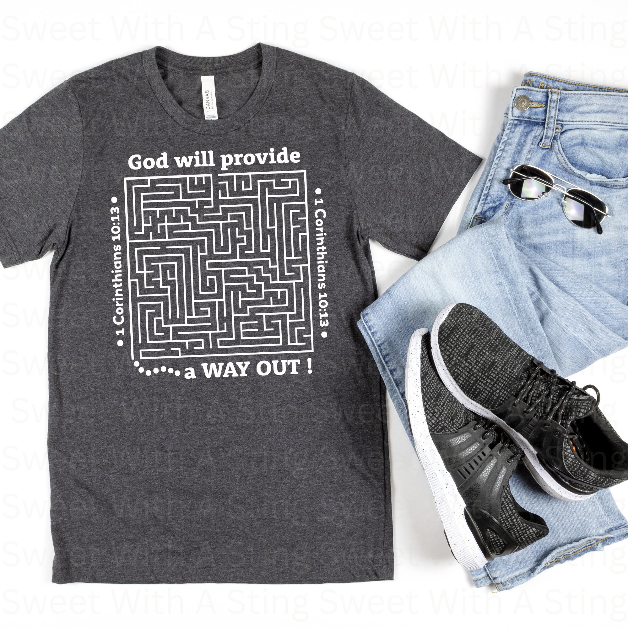 God Will Provide A Way Out | Bible Verse SVG | Christian SVG Design ...