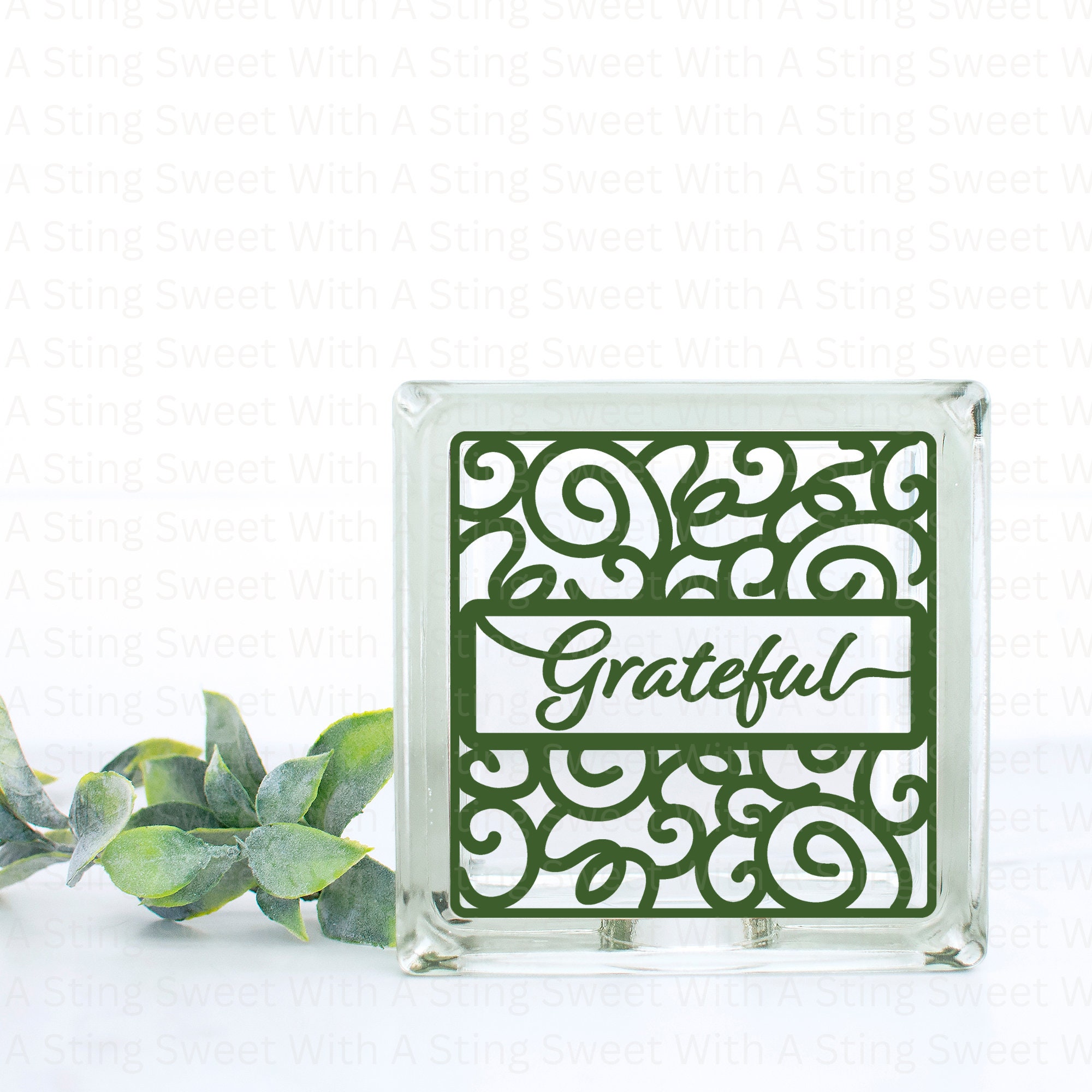 Glass Block SVG Glass Block Design Fall Glass Block - Etsy