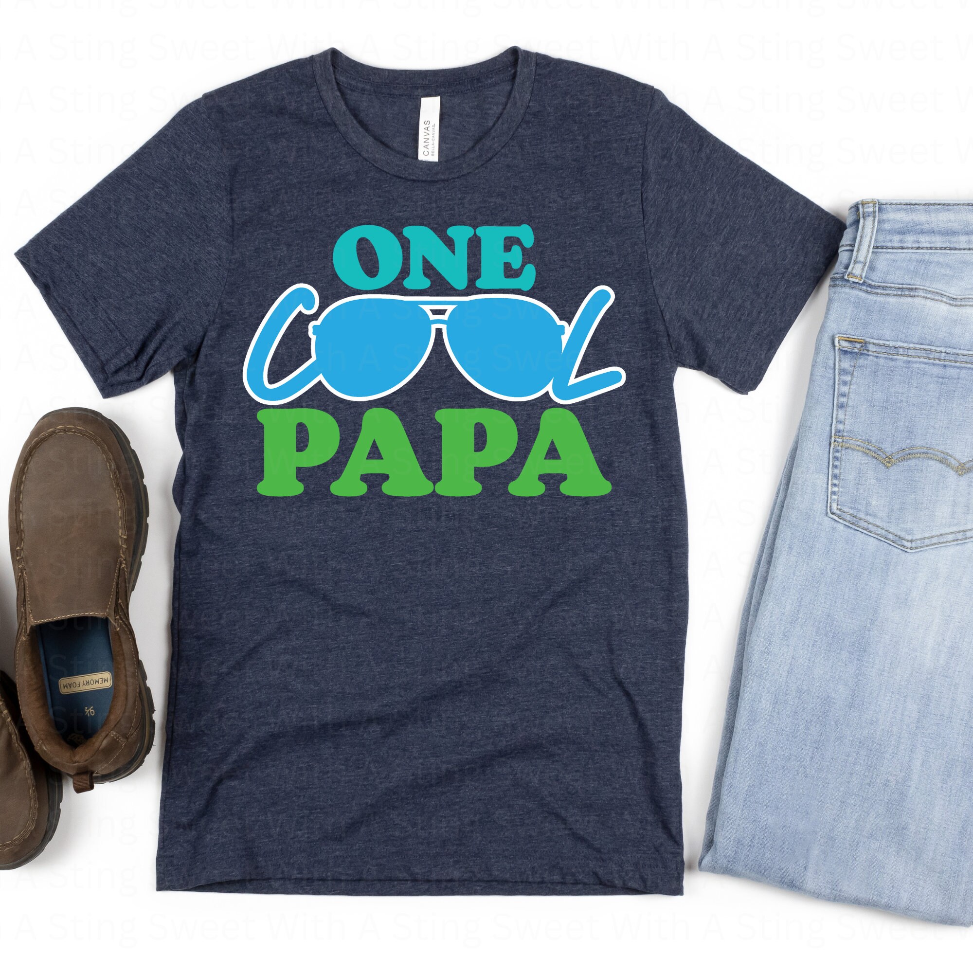 One Cool Papa Svg Papa Shirt Svg File Papa Svg Grandpa Svg Grandpa Gift ...