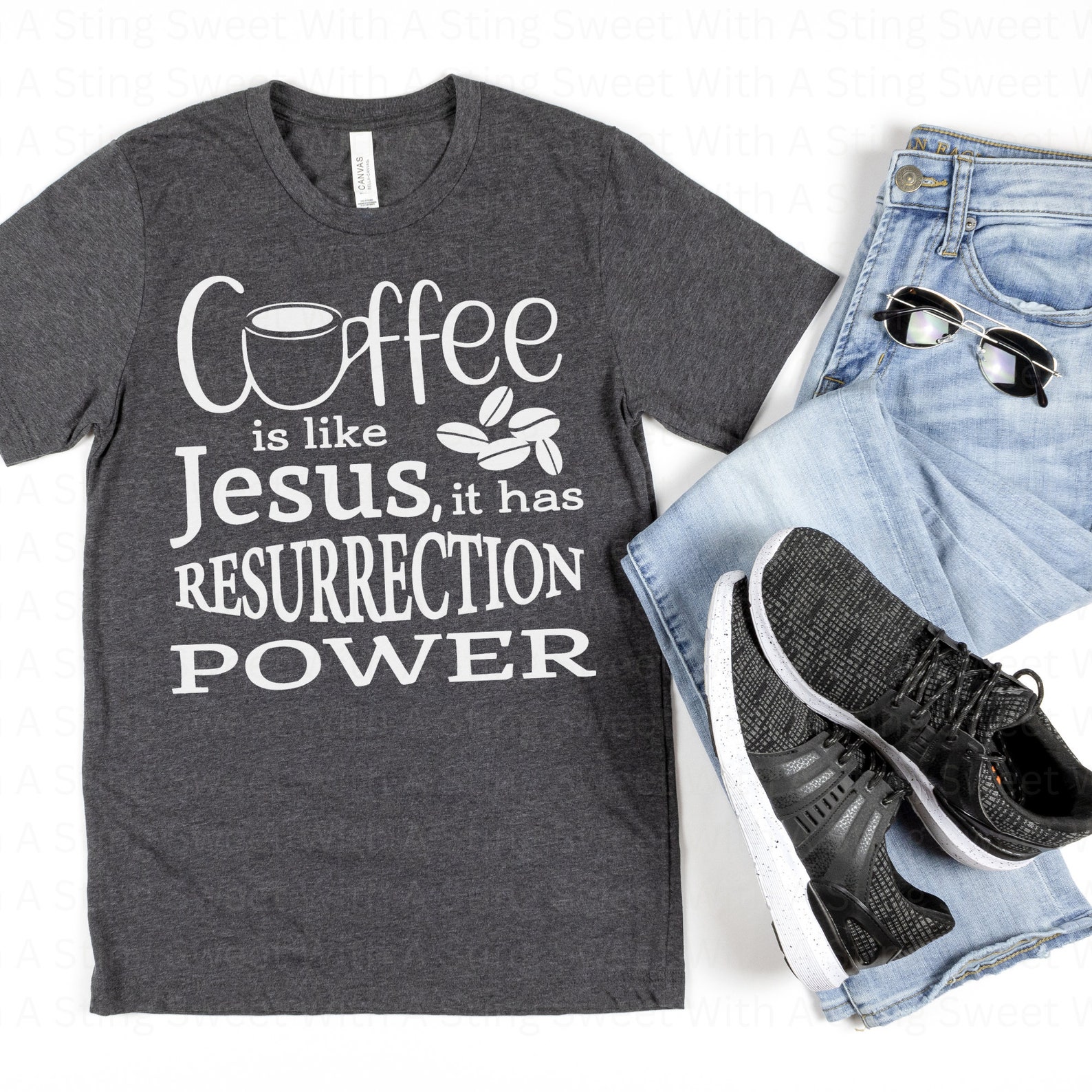 Coffee and Jesus SVG | Coffee Jesus Sign | Funny Coffee Shirt | Coffee ...