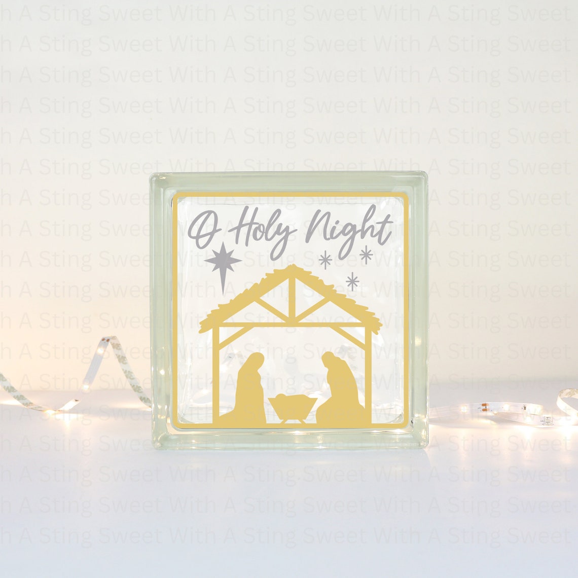 Nativity Glass Block SVG | Glass Block Christmas Design | Nativity ...