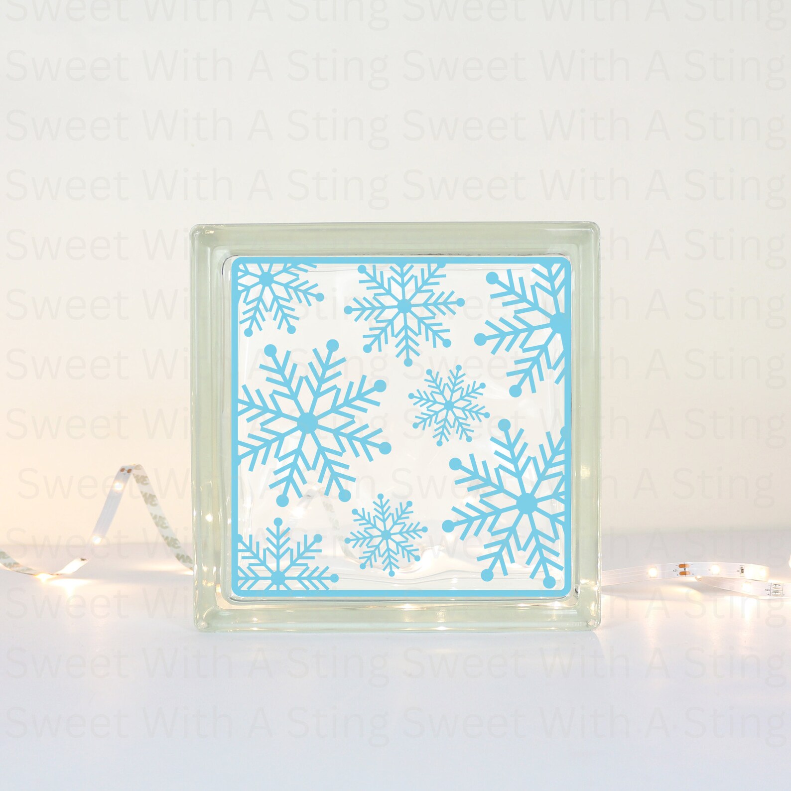 Snowflake Glass Block SVG | Glass Block SVG | Glass Block Design ...
