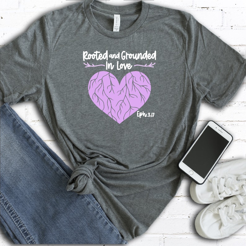 Rooted and Grounded in Love | Bible Verse SVG | Christian SVG Design ...