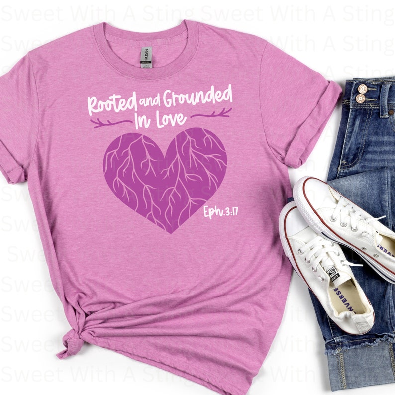 Rooted and Grounded in Love | Bible Verse SVG | Christian SVG Design ...