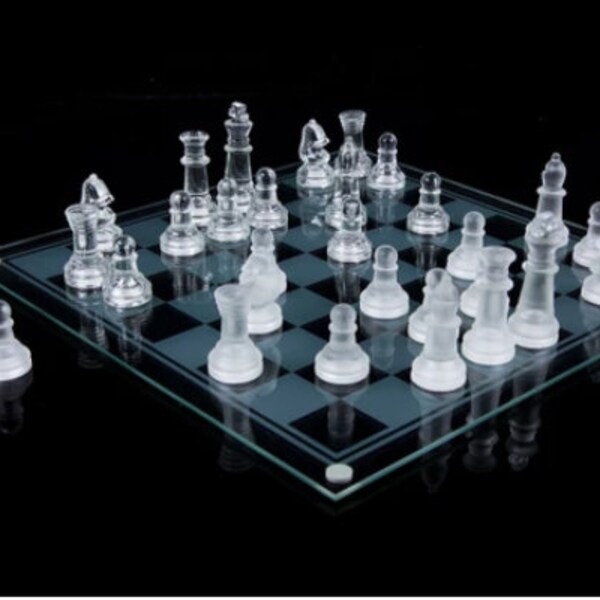 Glass Chess Set - Etsy