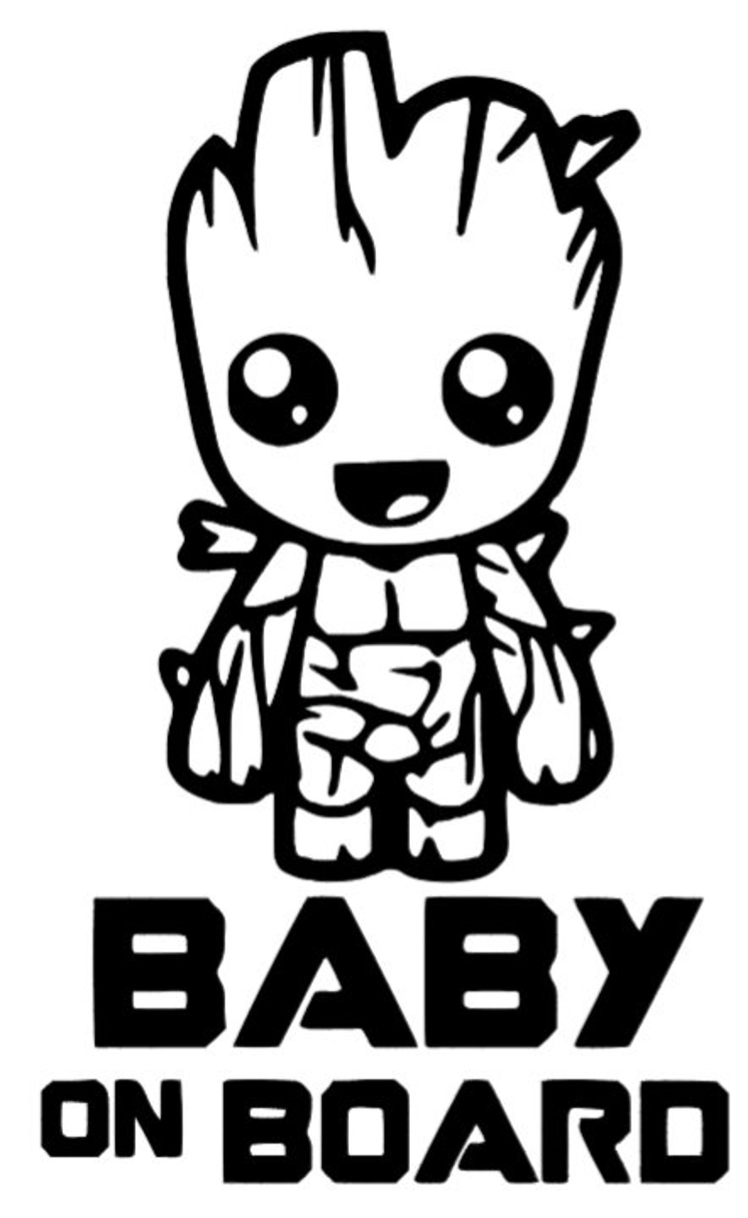 Baby Groot Guardians Baby on Board Car Camper Van Window Trailer Bumper ...