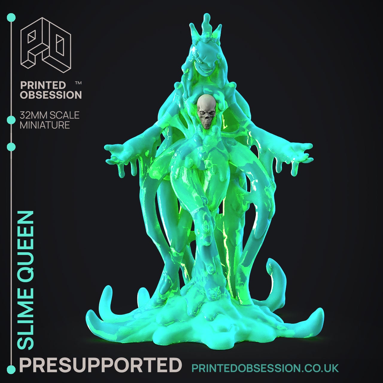 SLIME QUEEN MINIATURE - Slime Boss Monster D&D - 3d Printable Stl ...