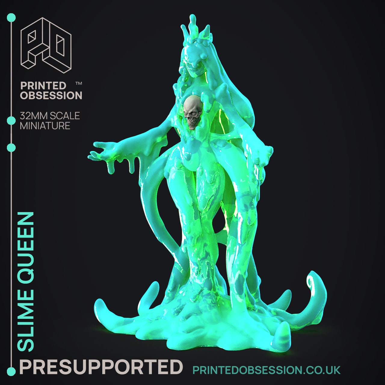 SLIME QUEEN MINIATURE - Slime Boss Monster D&D - 3d Printable Stl ...