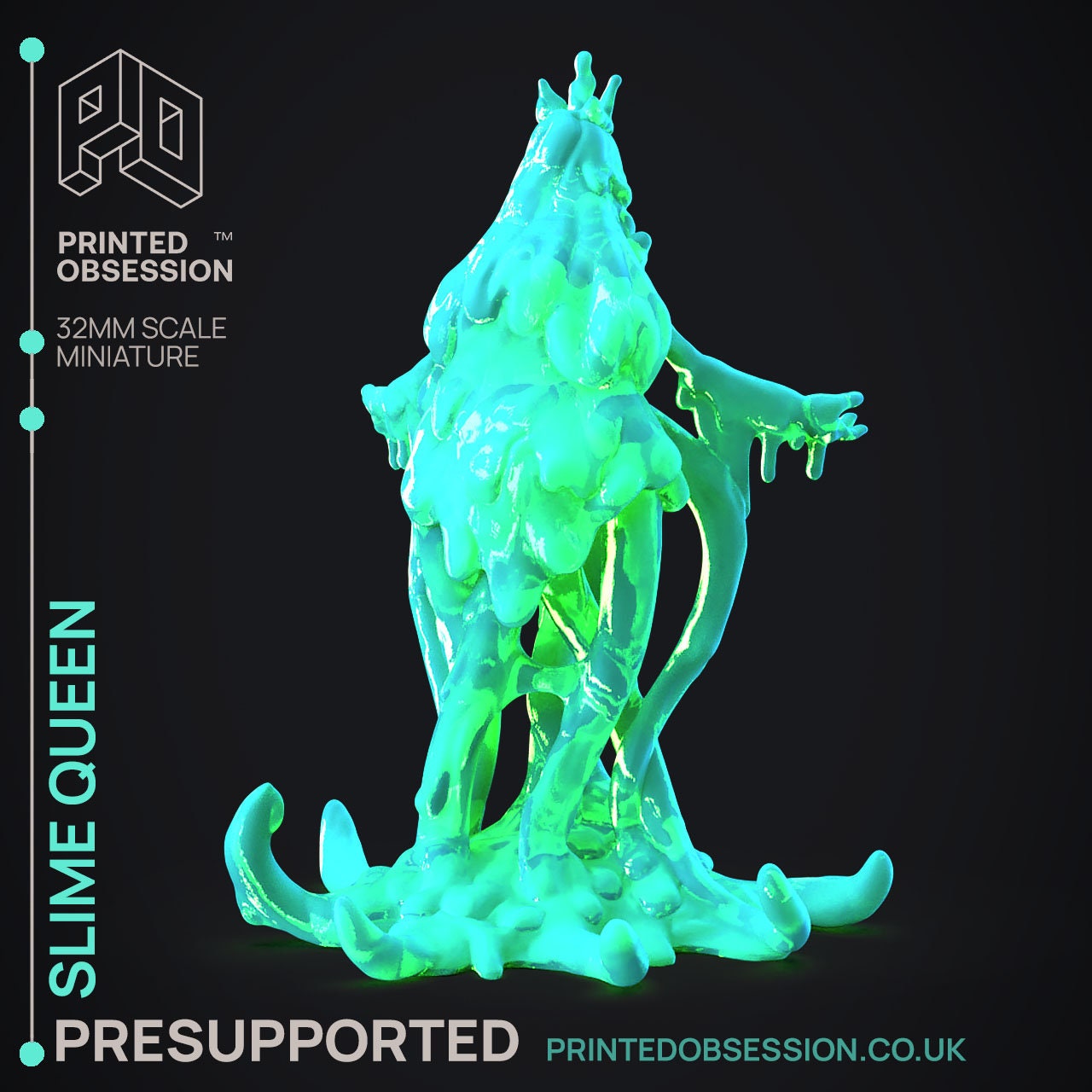 SLIME QUEEN MINIATURE - Slime Boss Monster D&D - 3d Printable Stl ...