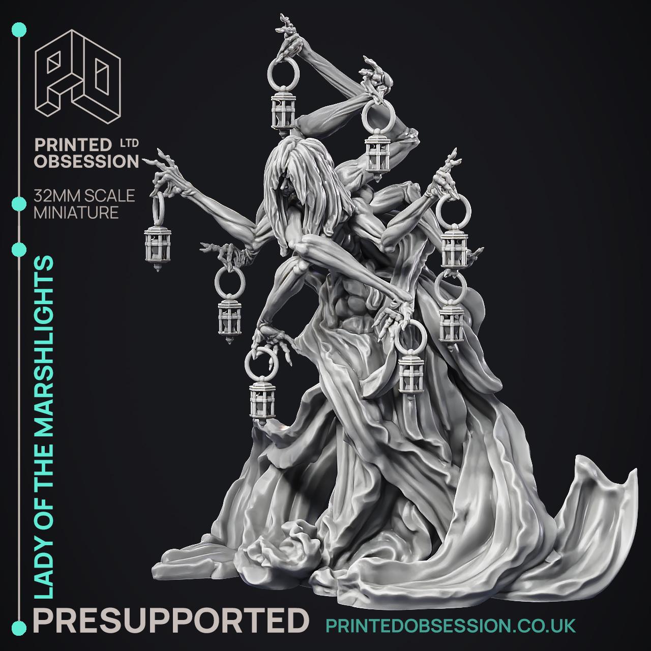 Lady of the Marsh Lights 3D Printable STL | Boss Monster Miniature | D ...