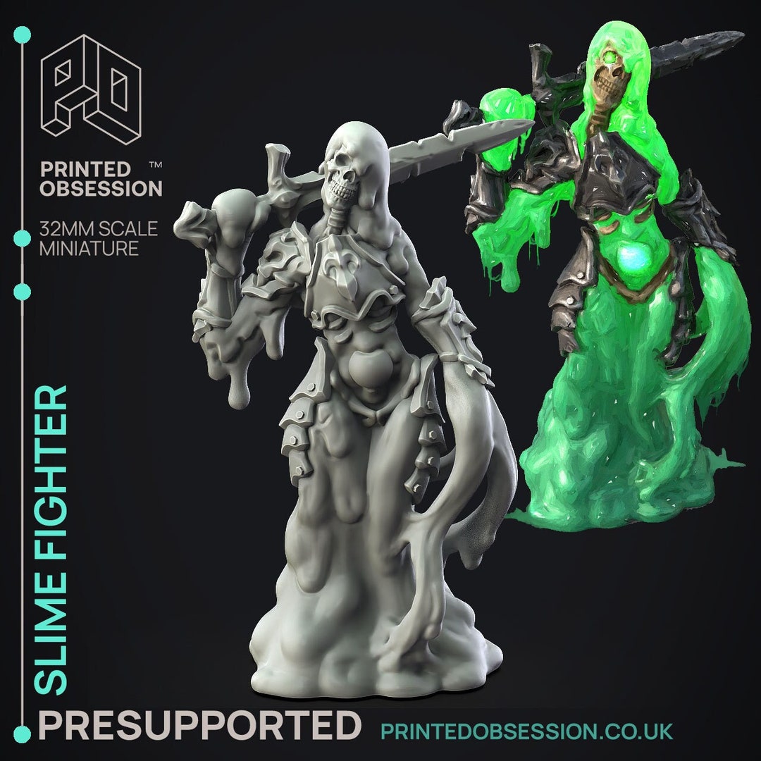 SLIME FIGHTER MINIATURE Humanoid Slime D&D 3d Printable Stl ...