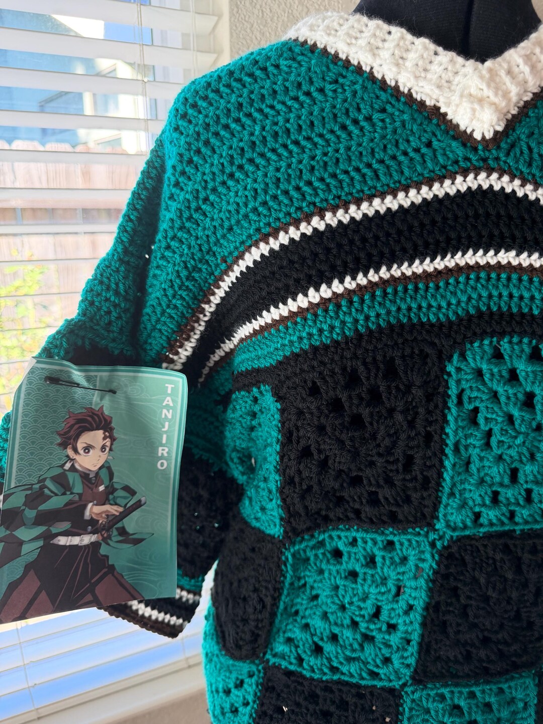 TANJIRO Demon Slayer Crochet Jersey - Etsy
