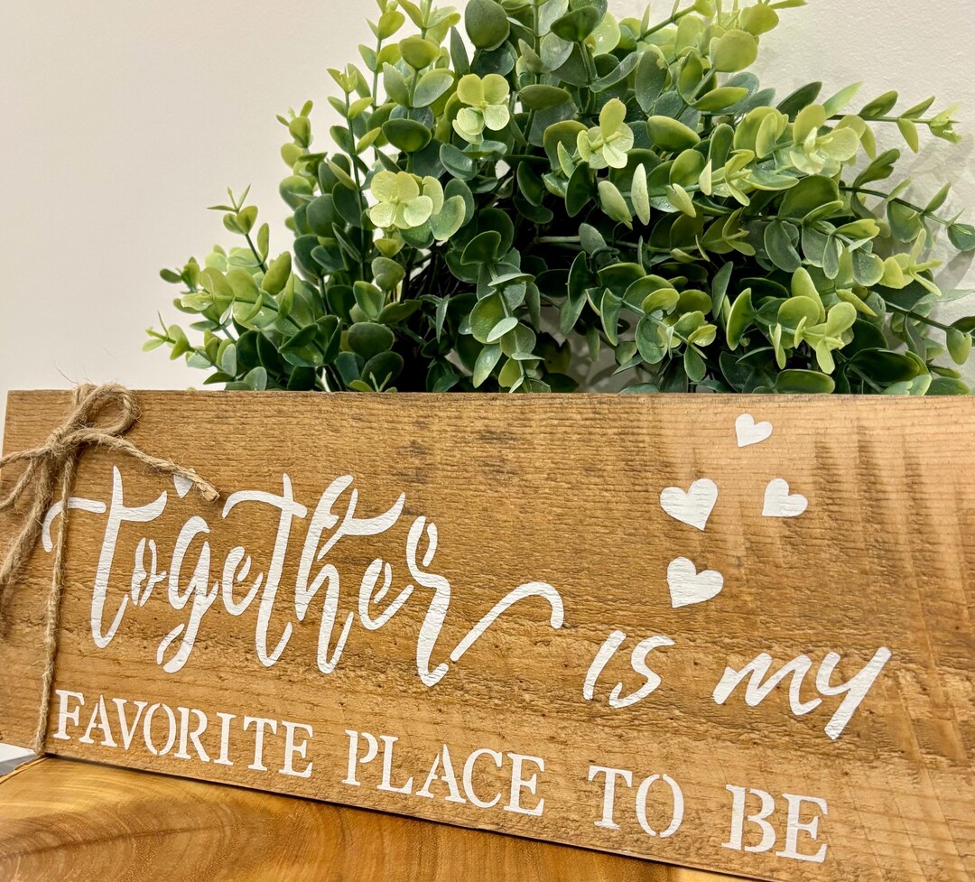 Together Lean to or Hanging Wood Plank - Etsy