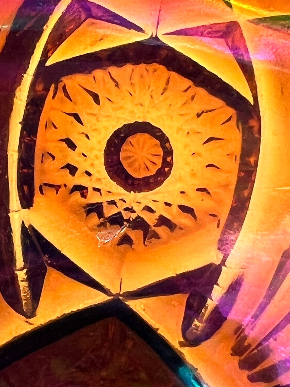 Vintage Imperial Glass Amber Base Iridescent Pedestal Candy - Etsy