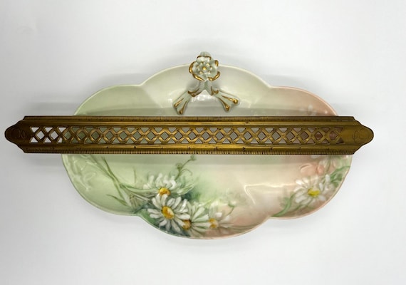 Antique French Handpainted Guerin Limoges Nappy Tray … - Gem
