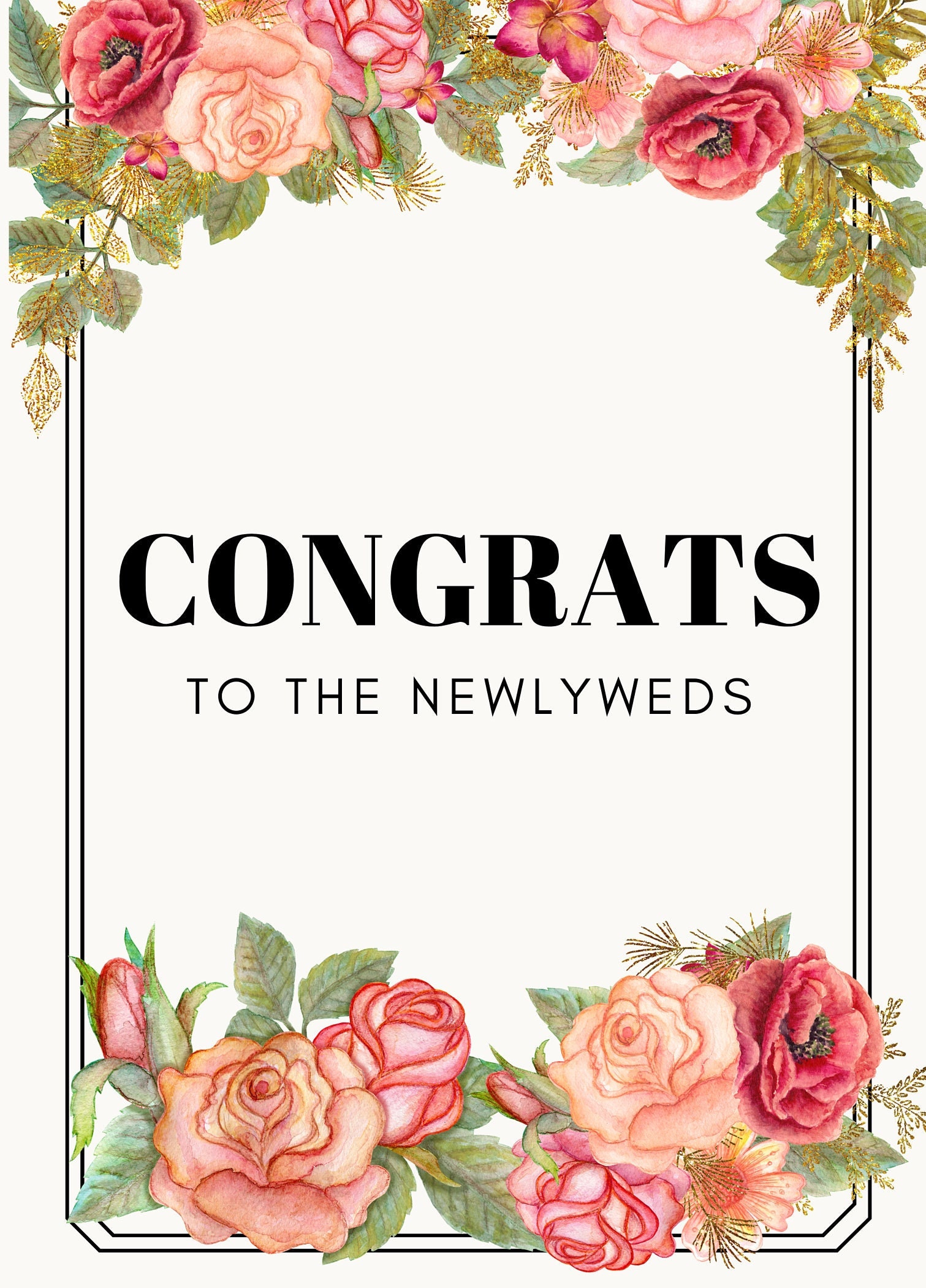 Wedding Congratulations Card - Etsy