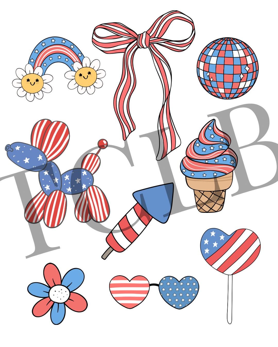PATRIOTIC DOODLE - Etsy