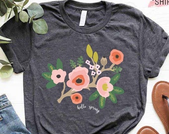 Hello Spring Shirt | Etsy