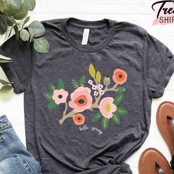 Hello Spring Shirt - Etsy