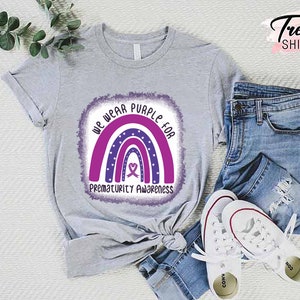 Prematurity Awareness Shirt, NICU Nurse Shirt, Purple Ribbon Shirt ...