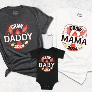 Craw Daddy Craw Mama Craw Baby Shirt, Custom Craw Family Shirts, Family ...