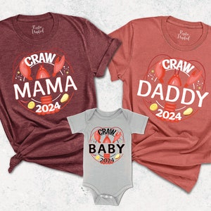 Craw Daddy Craw Mama Craw Baby Shirt, Custom Craw Family Shirts, Family ...
