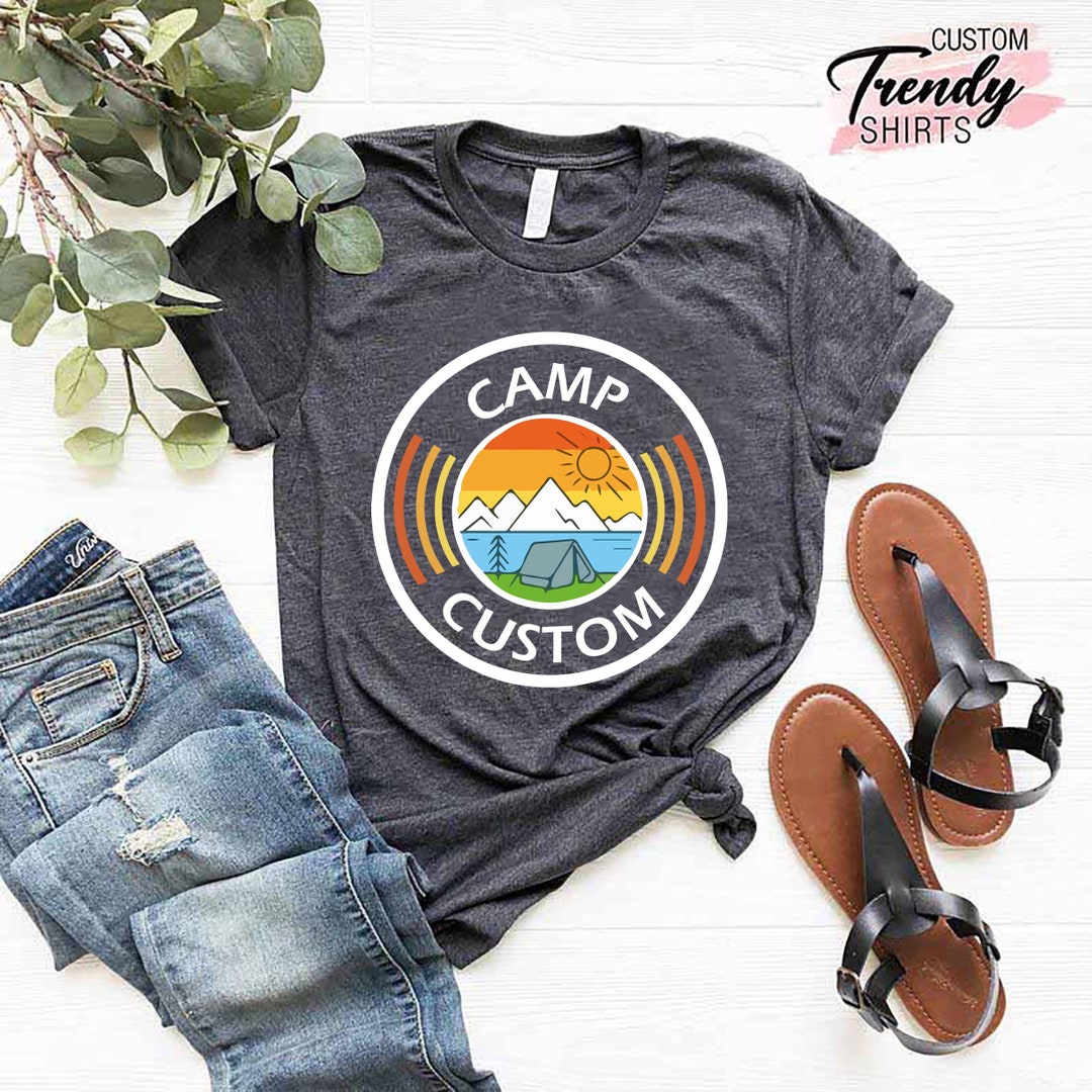 Custom Camp Shirt, Personalized Camping Gifts, Camping Crew Shirt, Camp ...