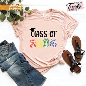 Class of 2034 Shirt,custom Graduation Shirt,preschool Graduation Gift ...