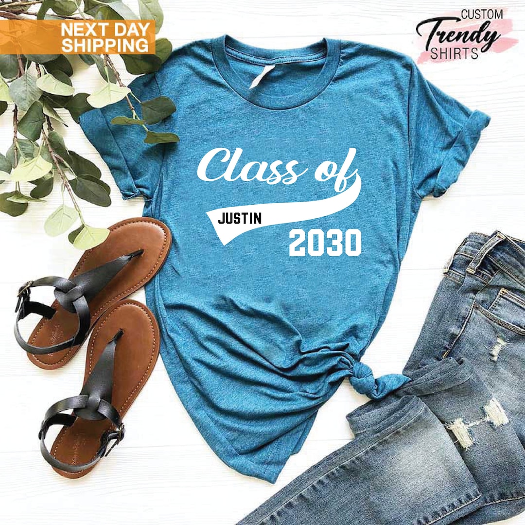 Custom Graduation Shirt, Class of 2030 Shirt, Personalized Name ...