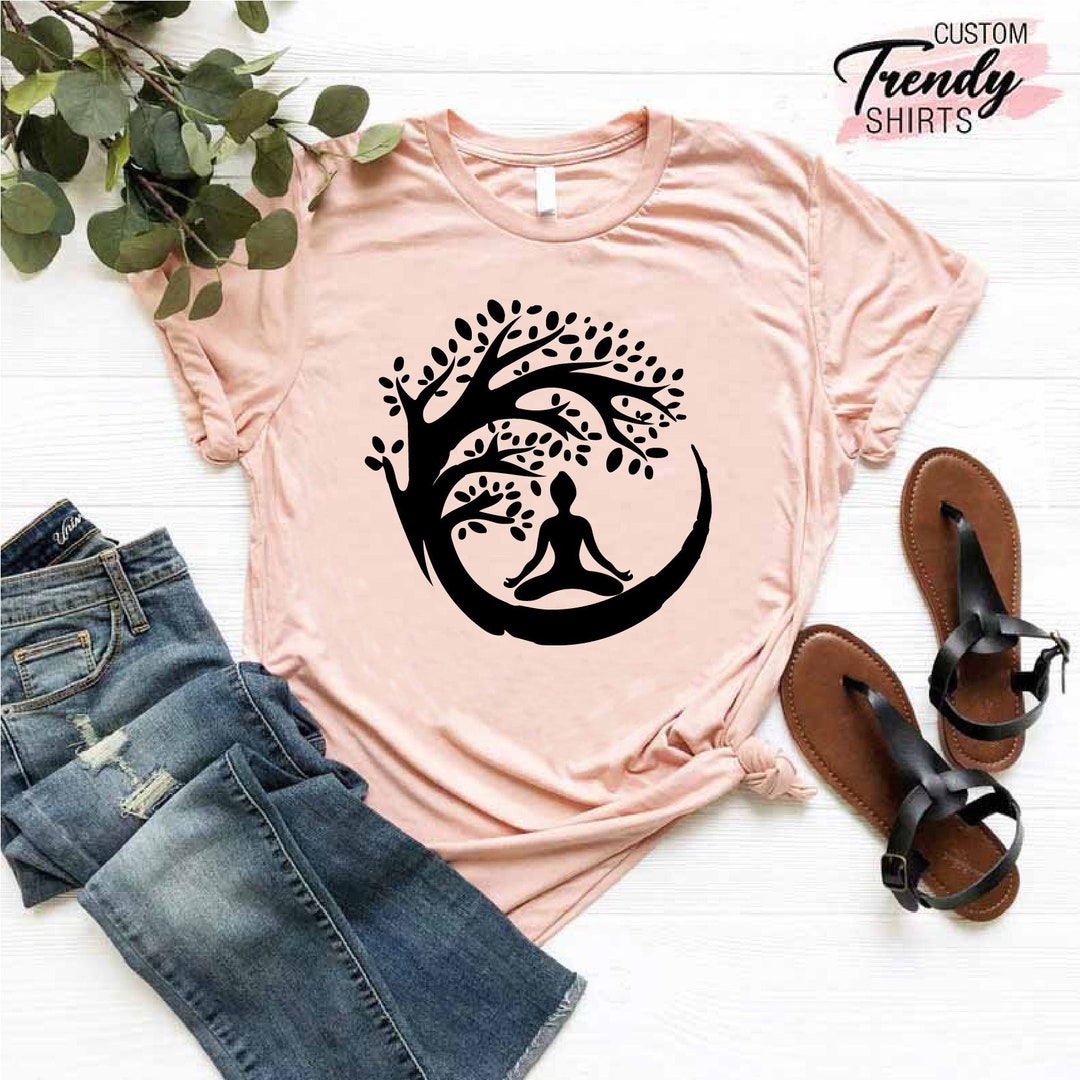 Buddhist Shirt, Buddha Tree, Buddha Yoga T-shirt, Namaste Shirt ...