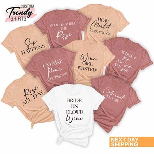 Wine Bachelorette Shirts, Team Bride Shirts, Bridesmaid Shirts ...