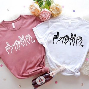 Love Sign Language Shirt, Valentines Day Gift, ASL Love Sign Shirt ...