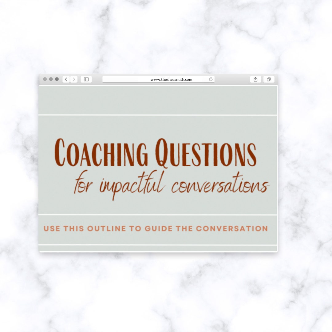 Coaching Questions for Impactful Conversations - Etsy