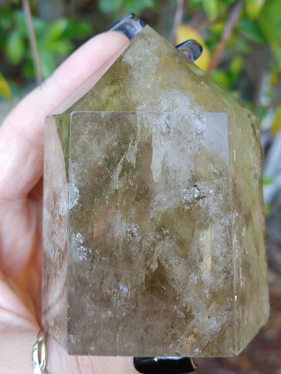 Large Natural Untreated Citrine Tower With Rainbow Inclusions 464g - Etsy