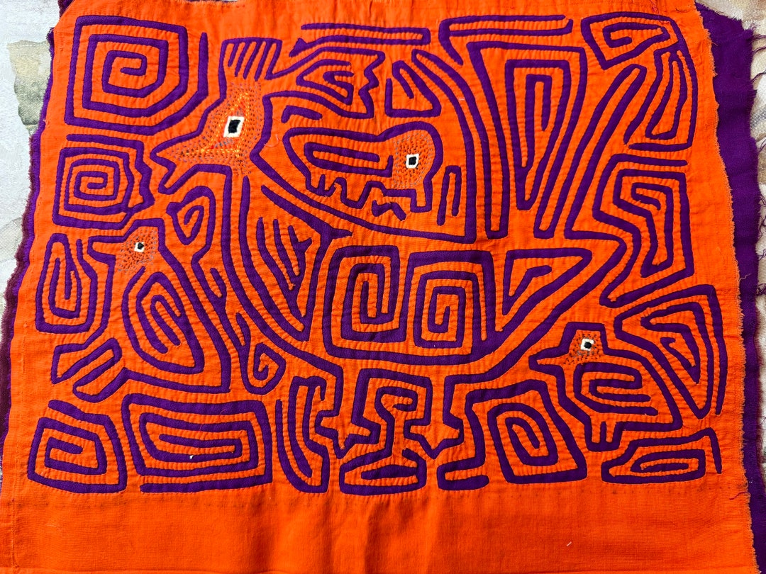 Authentic Mola Art Textile Panel of the Guna Yala People of Panama - Etsy