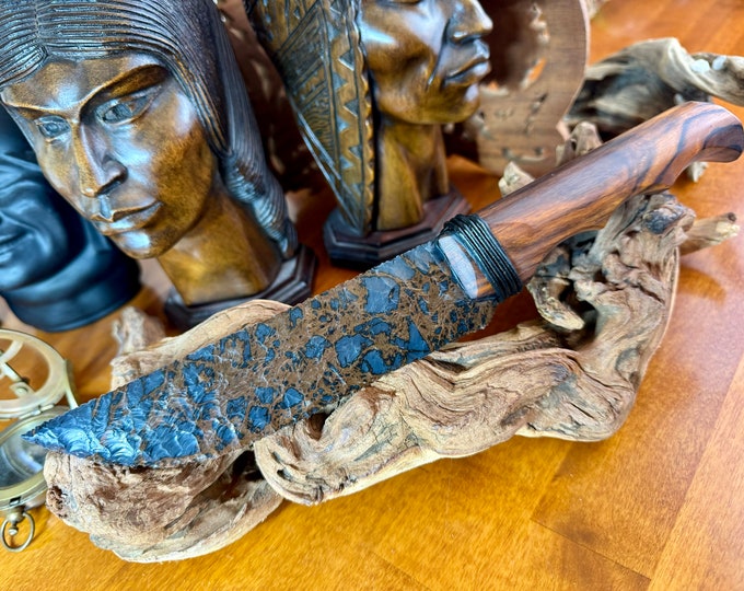12" Rare Siamese Rosewood Knife With Rare, Armenian Dragon Skin ...