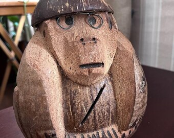 Coconut Monkey Bank - Etsy