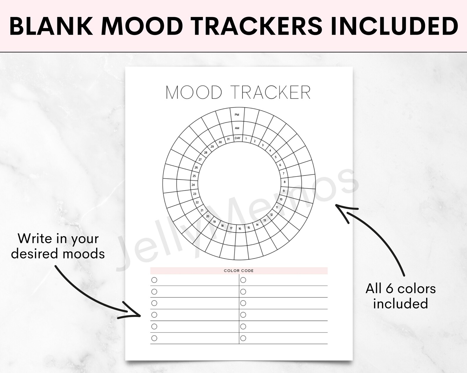 Printable Mood Tracker Daily Mood Tracker Therapy Worksheet - Etsy