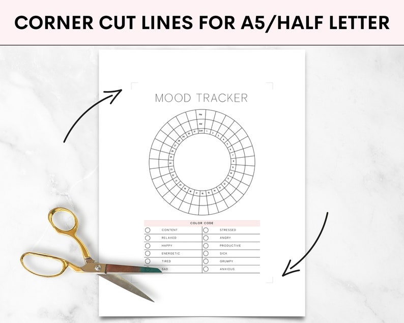 Printable Mood Tracker Daily Mood Tracker Therapy Worksheet - Etsy
