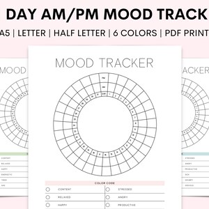 Printable Mood Tracker Daily Mood Tracker Therapy Worksheet - Etsy