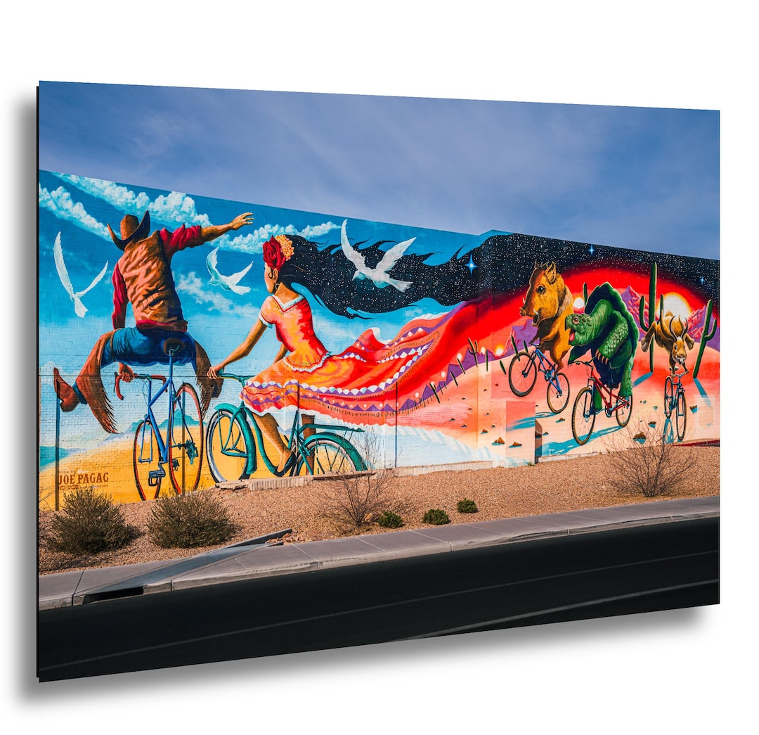 Tucson Mural - Desert Dream Bicycle Mural, Photography Print Wall Art ...